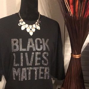 Tops | Black Lives Matter Rhinestone Tshirt | Poshmark